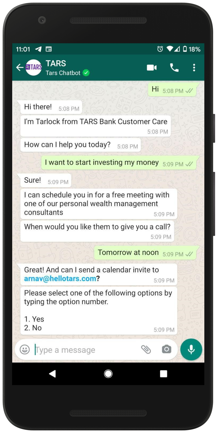 How To Book More Sales Calls Through A WhatsApp Chatbot - Tars Blog