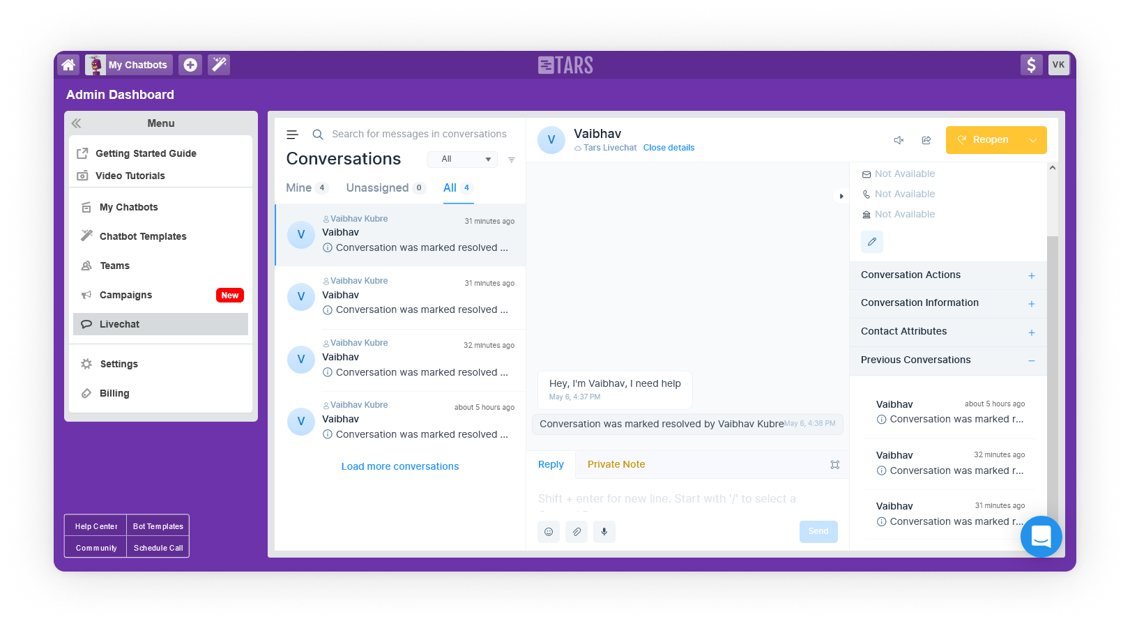 Resolve Complex Customer Queries With Tars Live Chat - Tars Blog
