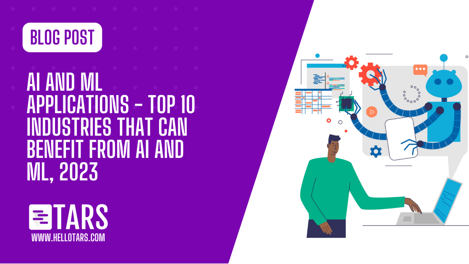 AI and ML Applications - Top 10 Industries That can Benefit from AI and ML, 2023 - Tars Blog
