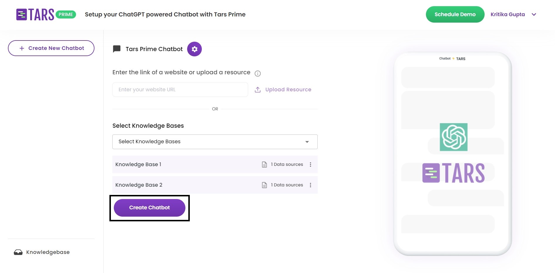 Introducing Tars Prime: Build Your Own ChatGPT-Powered AI Chatbot ...