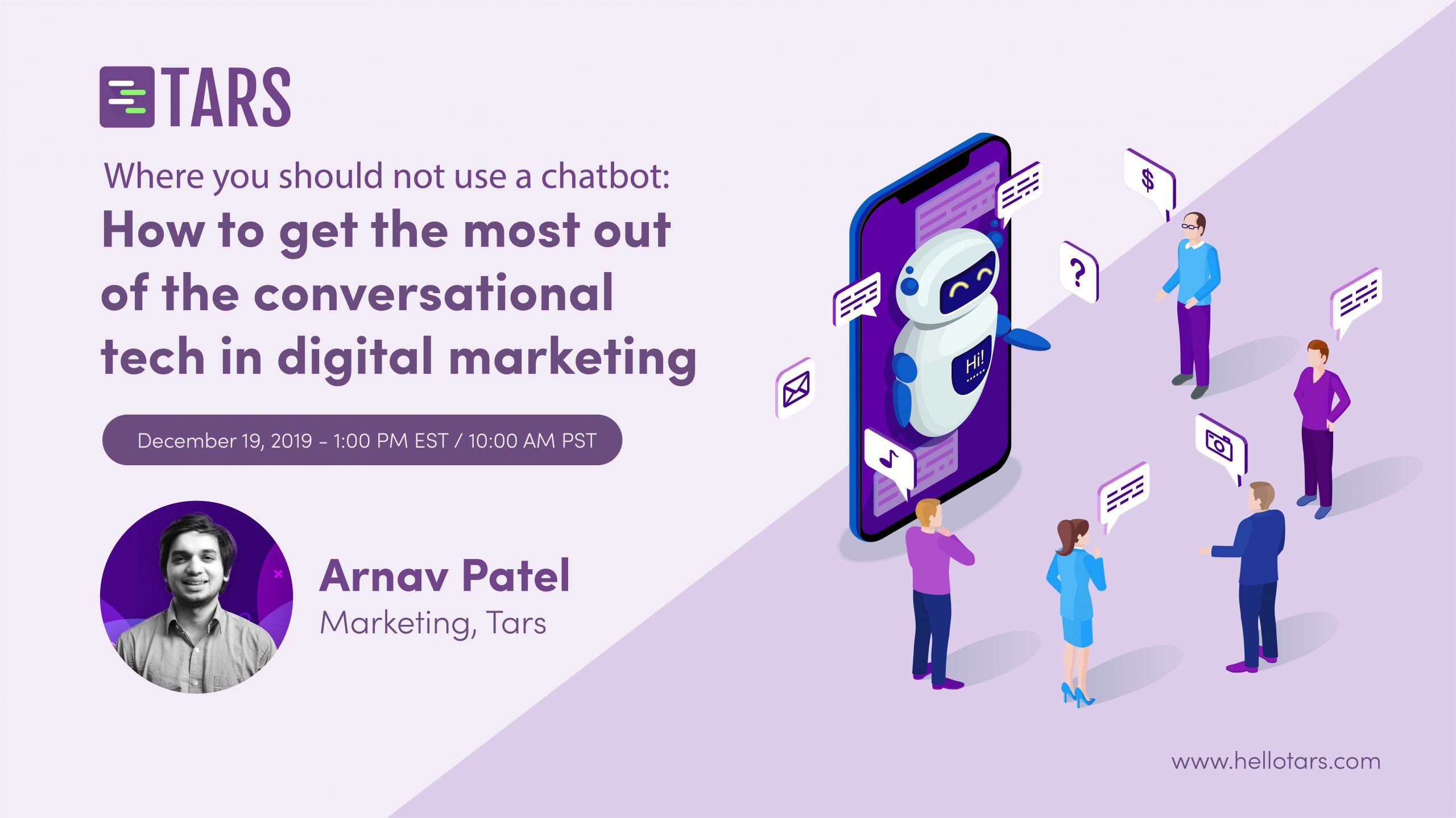 Where you should not use a chatbot I TARS Webinar