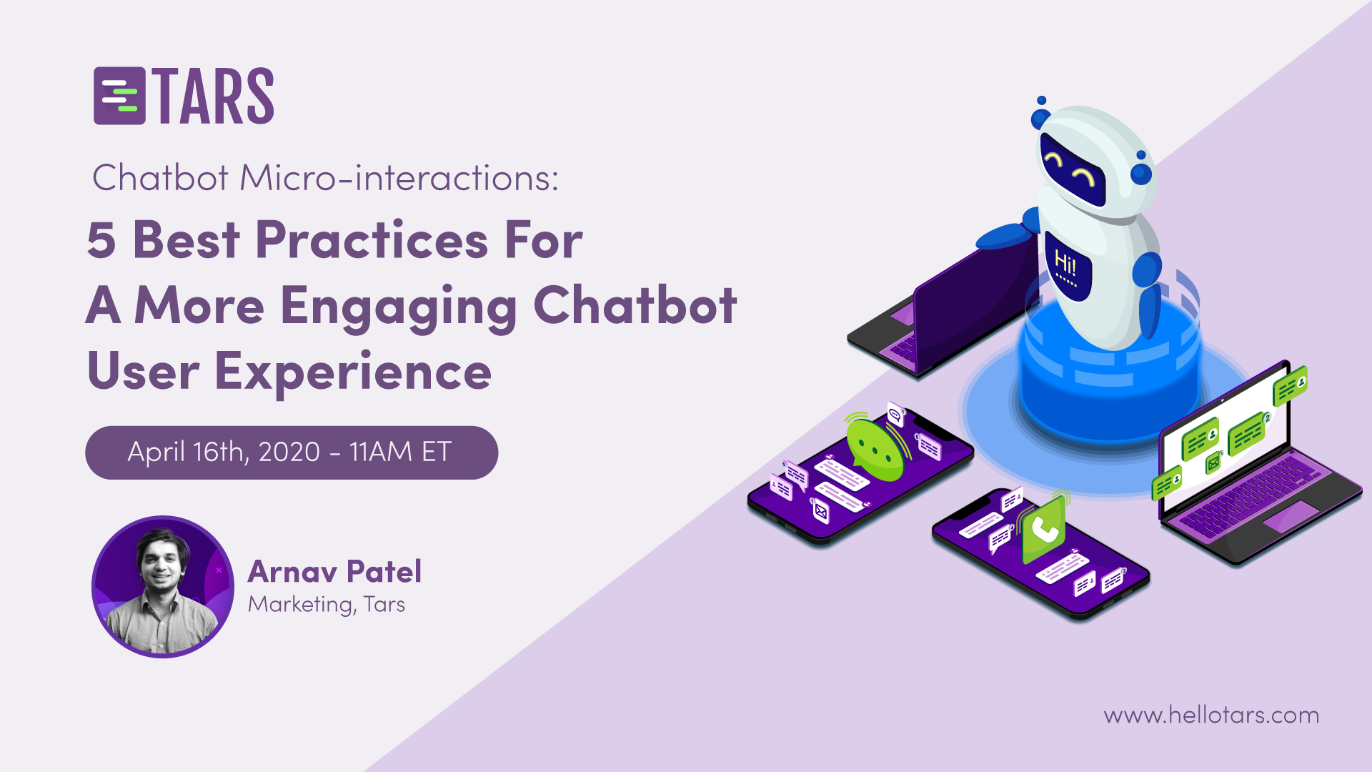 5 Best Practices For A More Engaging Chatbot User Experience I Tars Webinar