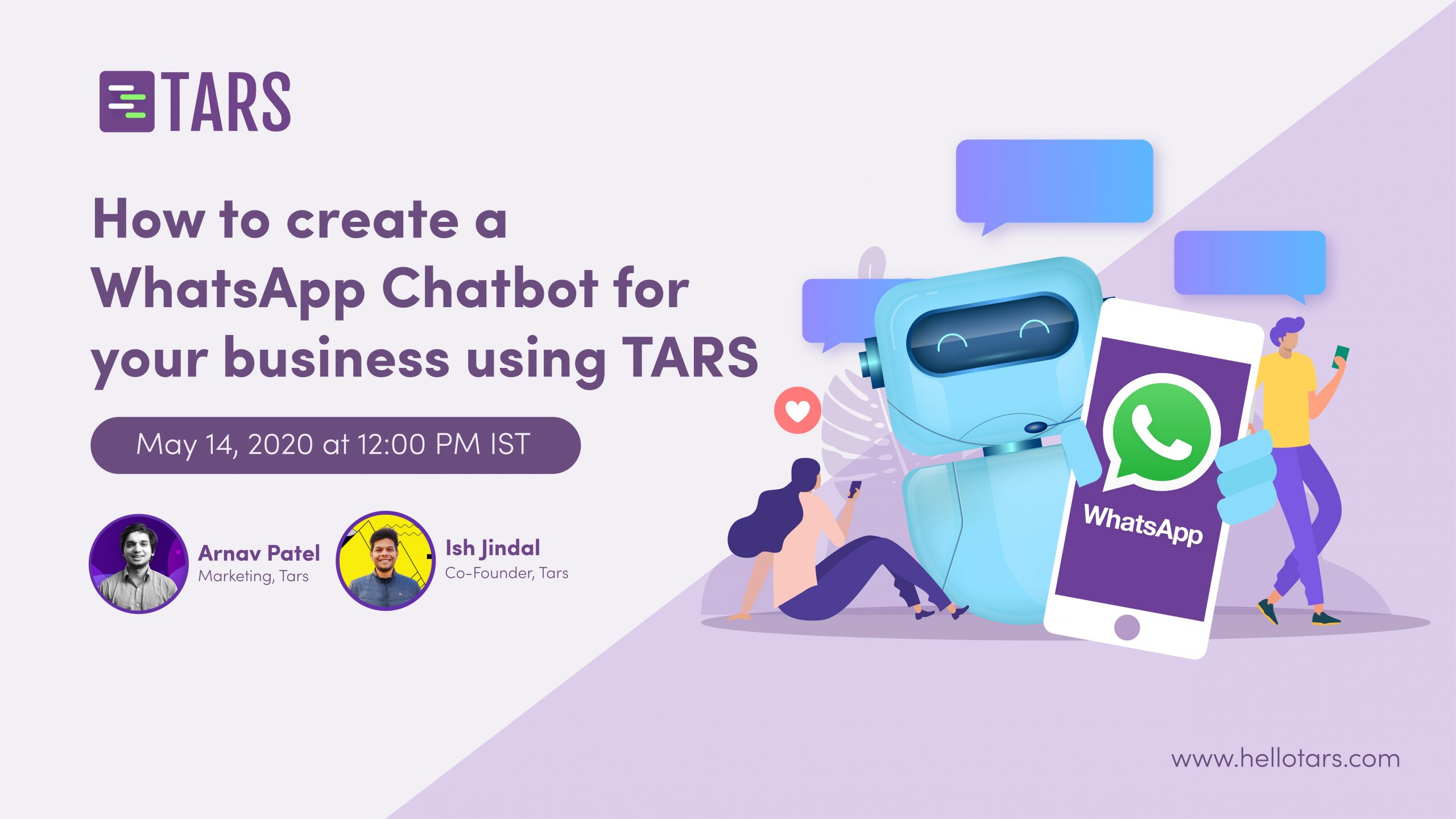 Create WhatsApp Chatbot for your business using Tars I Tars Webinar