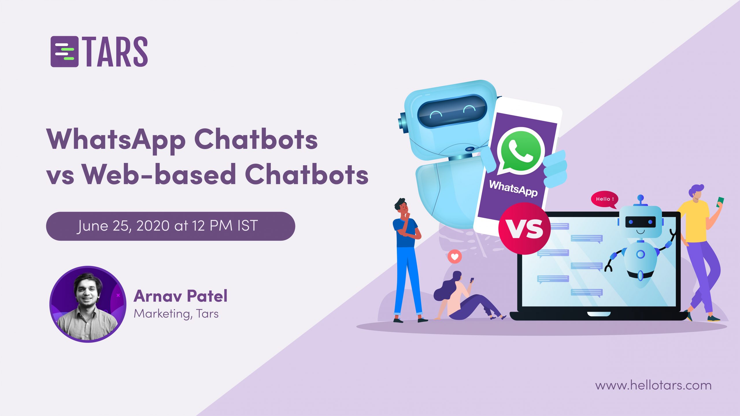 WhatsApp Chatbots vs Web-based Chatbots I TARS Webinar