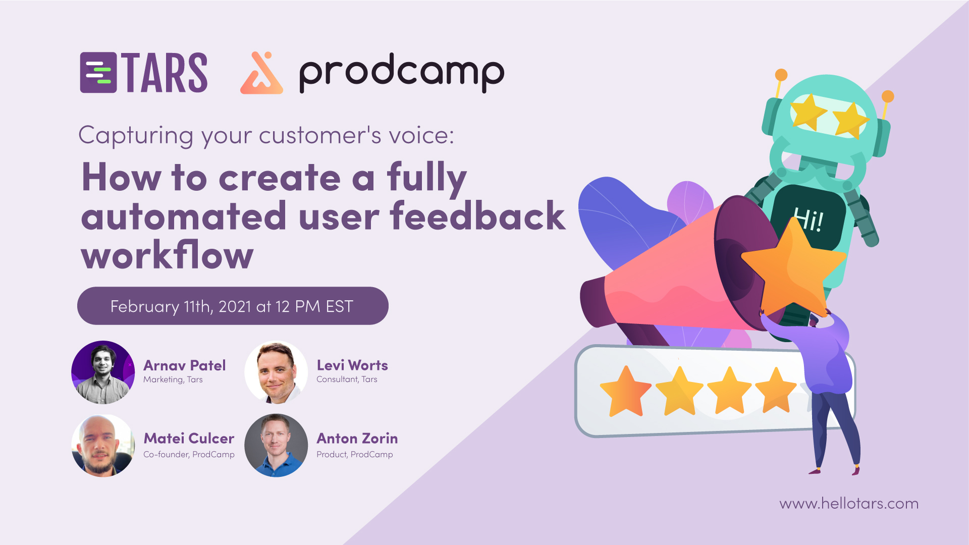 How to create a fully automated user feedback workflow - Tars and ...