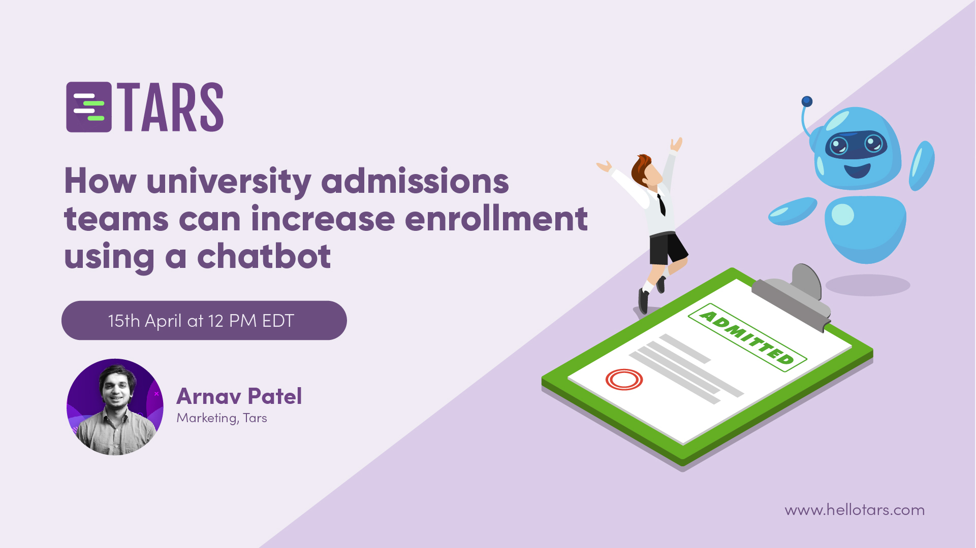 Chatbots For Universities - Tars Webinar