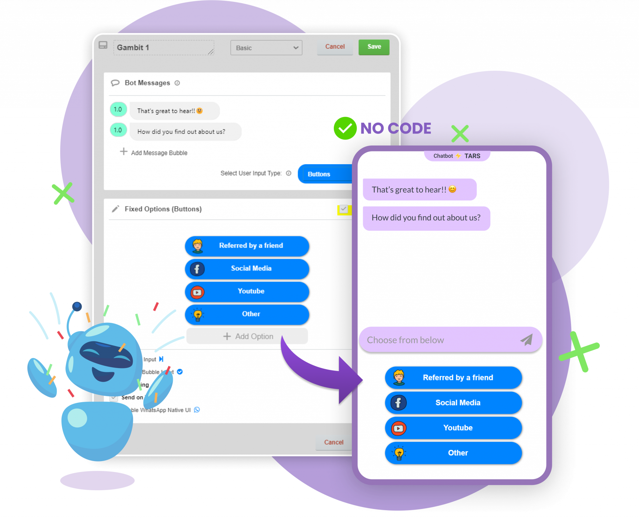 Tars No-code Chatbot Builder - Build chatbots without writing code Tars No-code Chatbot Builder - Build chatbots without writing code
